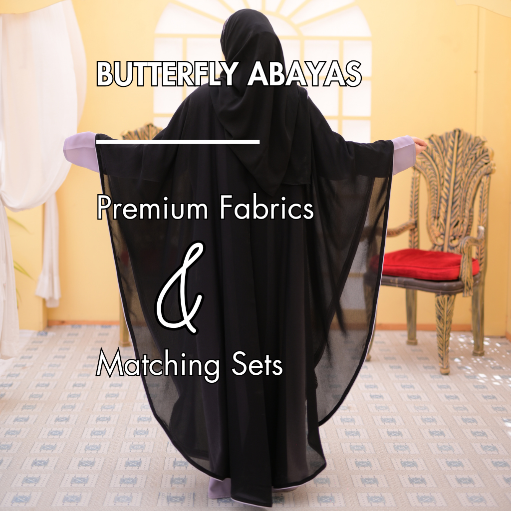 Butterfly Abayas (Farasha) – Tabeens By Gulshan Fabrics